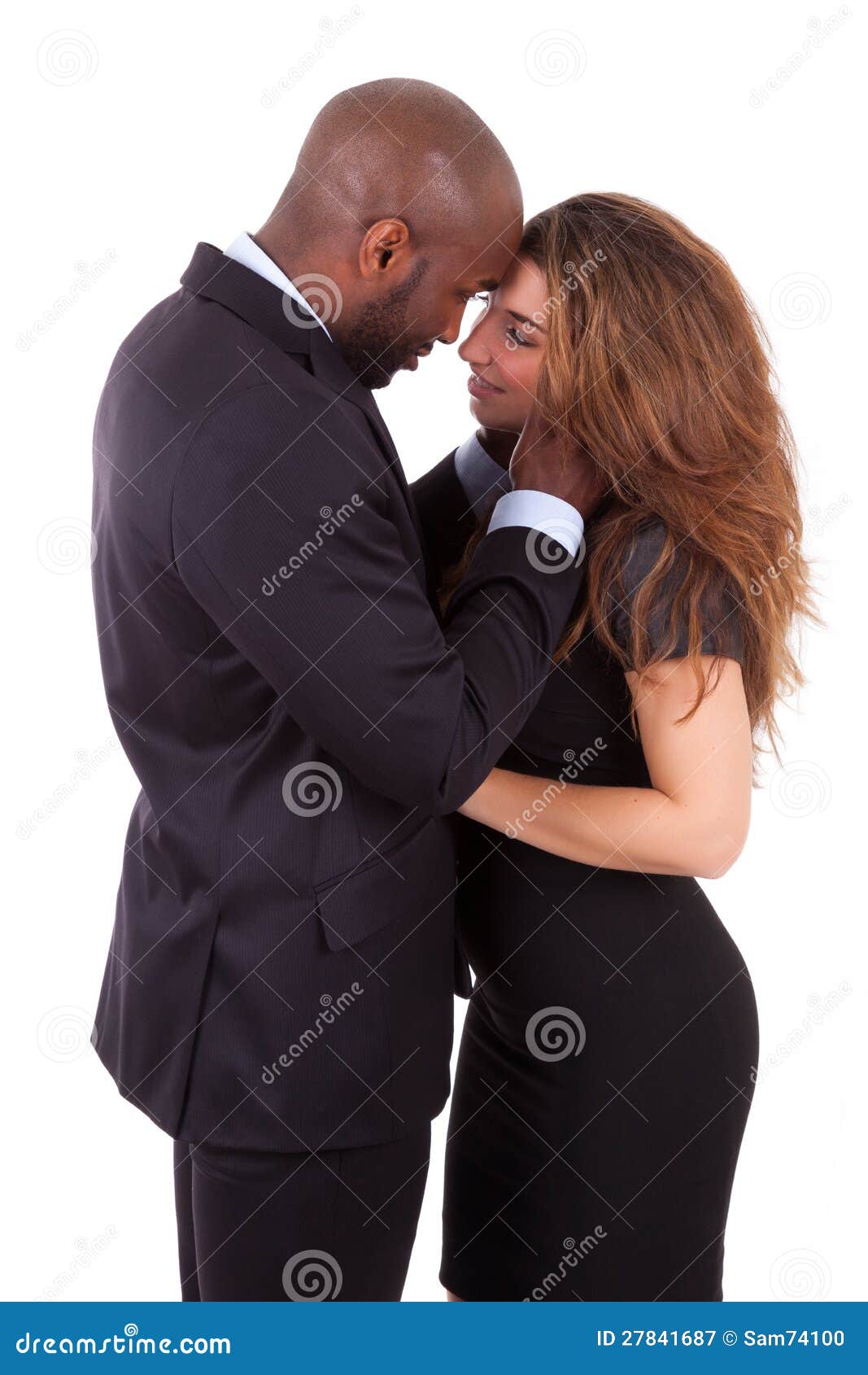 Portrait of a Young Happy Mixed Couple Stock Image - Image of glamour ...