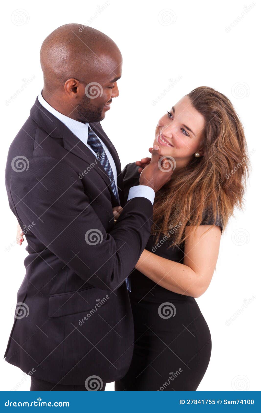 Portrait of a Young Happy Mixed Couple Stock Image - Image of adult ...