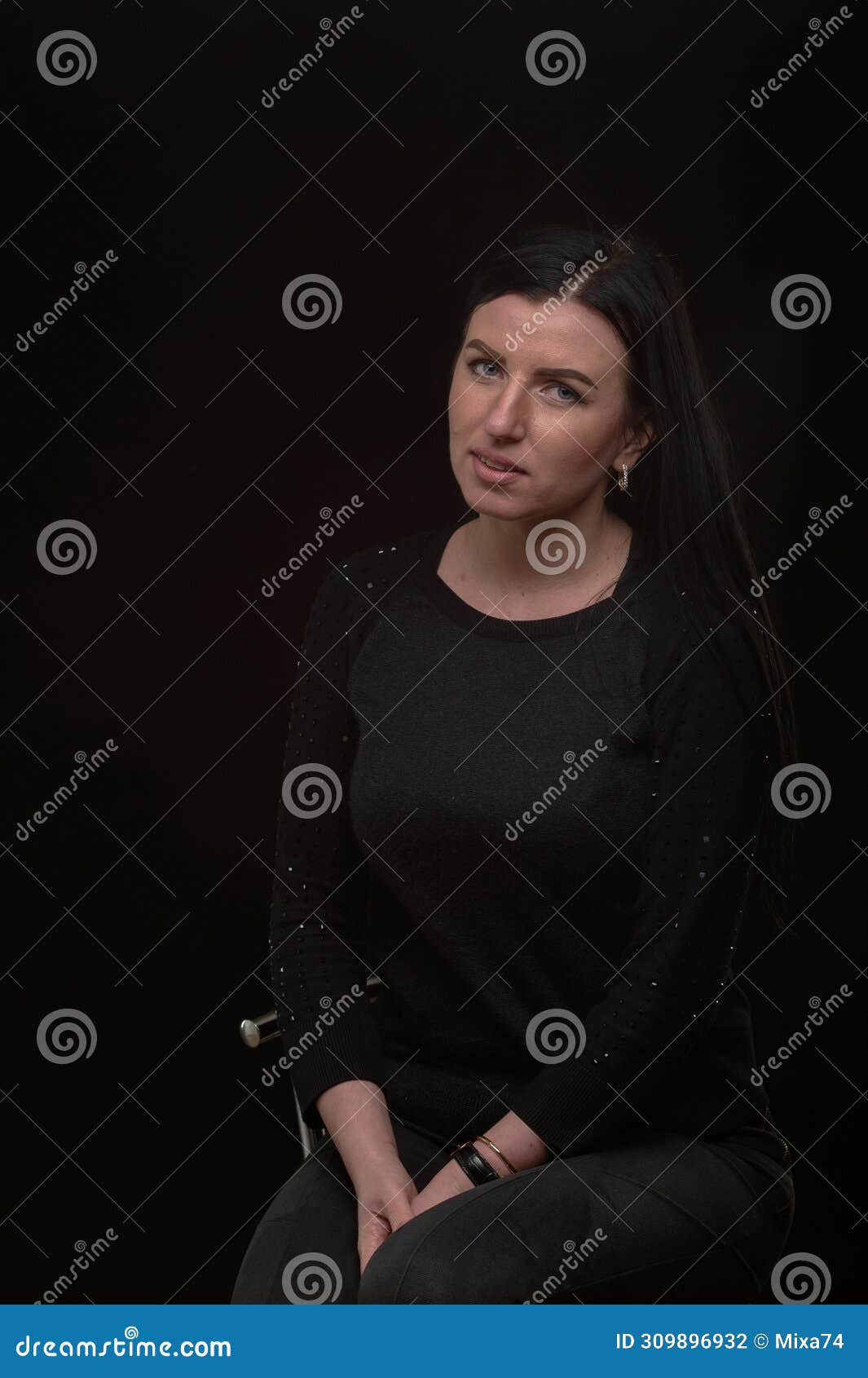 Portrait Of A Young Happy Woman Smiling Looking Beautiful And Elegant