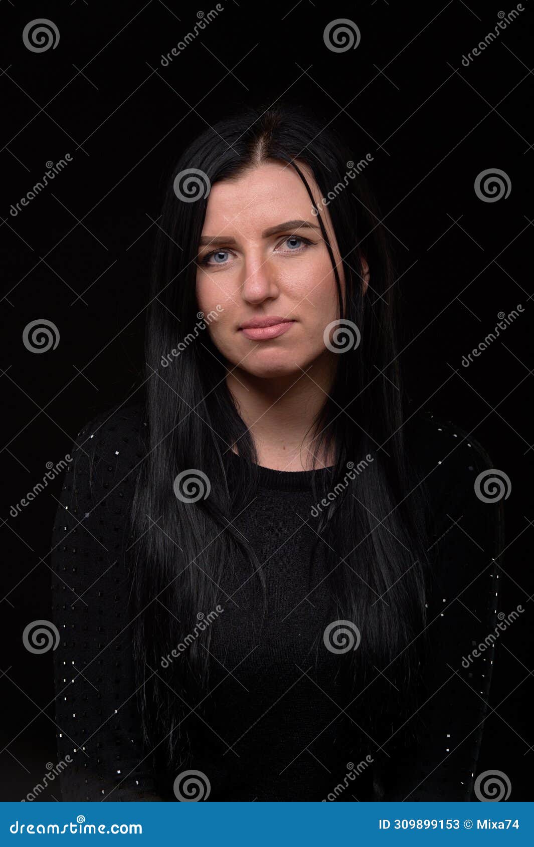 Portrait Of A Young Happy Woman Smiling Looking Beautiful And Elegant