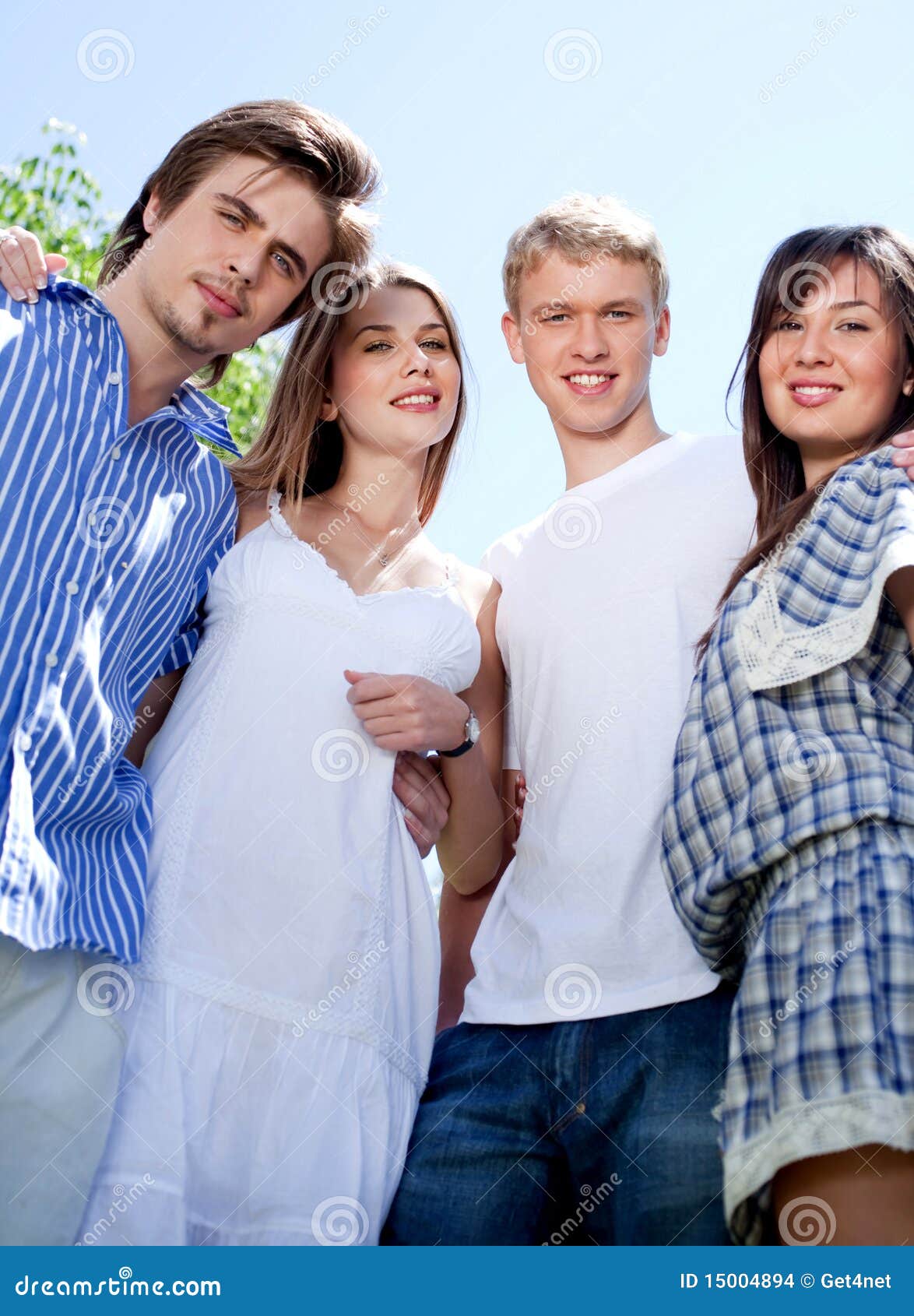 Portrait of Young Lovely Couples Smiling Stock Photo - Image of ...