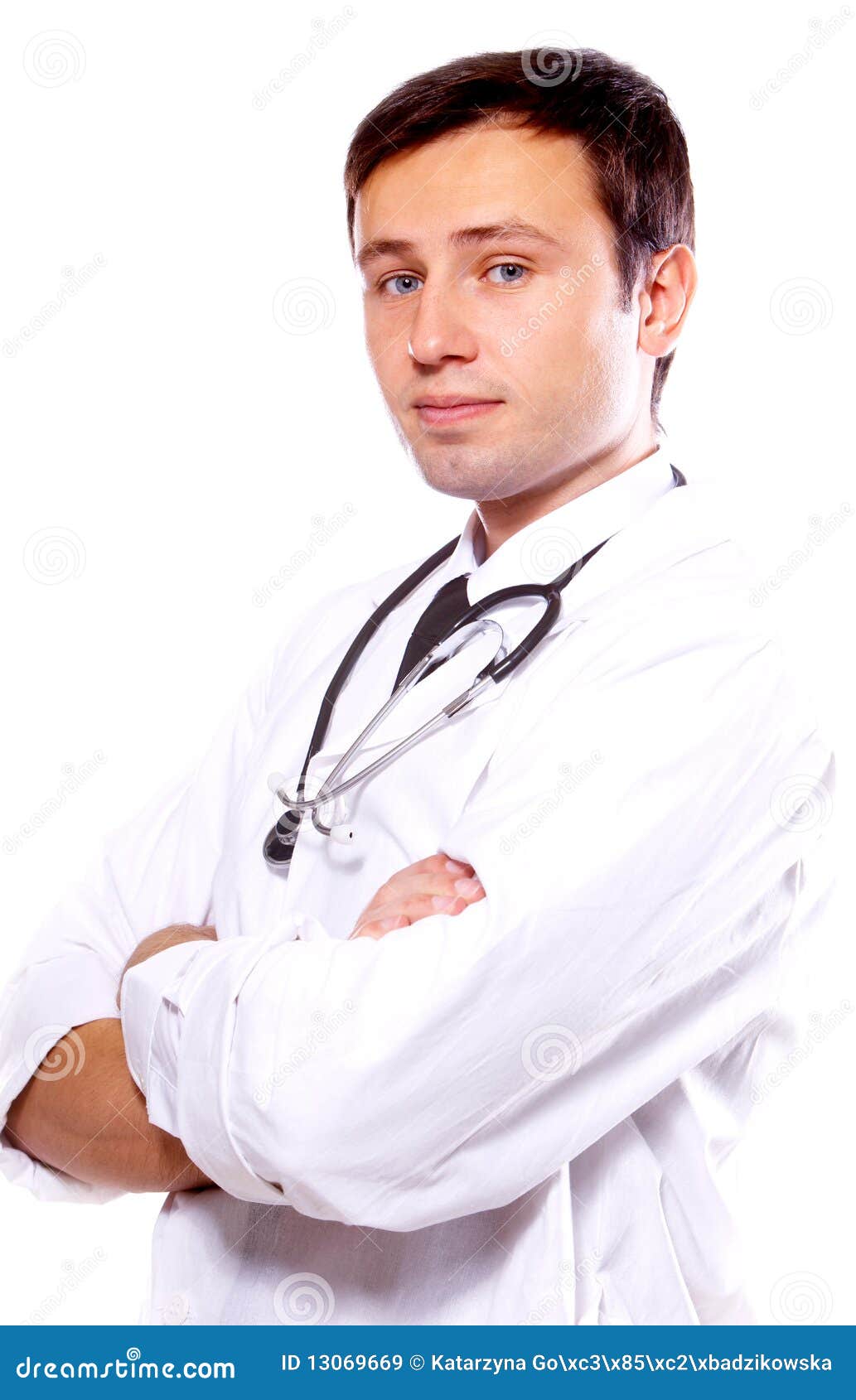 Portrait of a Young Male Doctor Stock Image - Image of shirt, caucasian ...