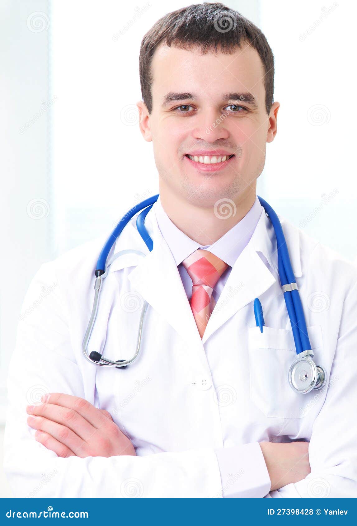 Portrait of Young Male Doctor Stock Photo - Image of office, confident ...
