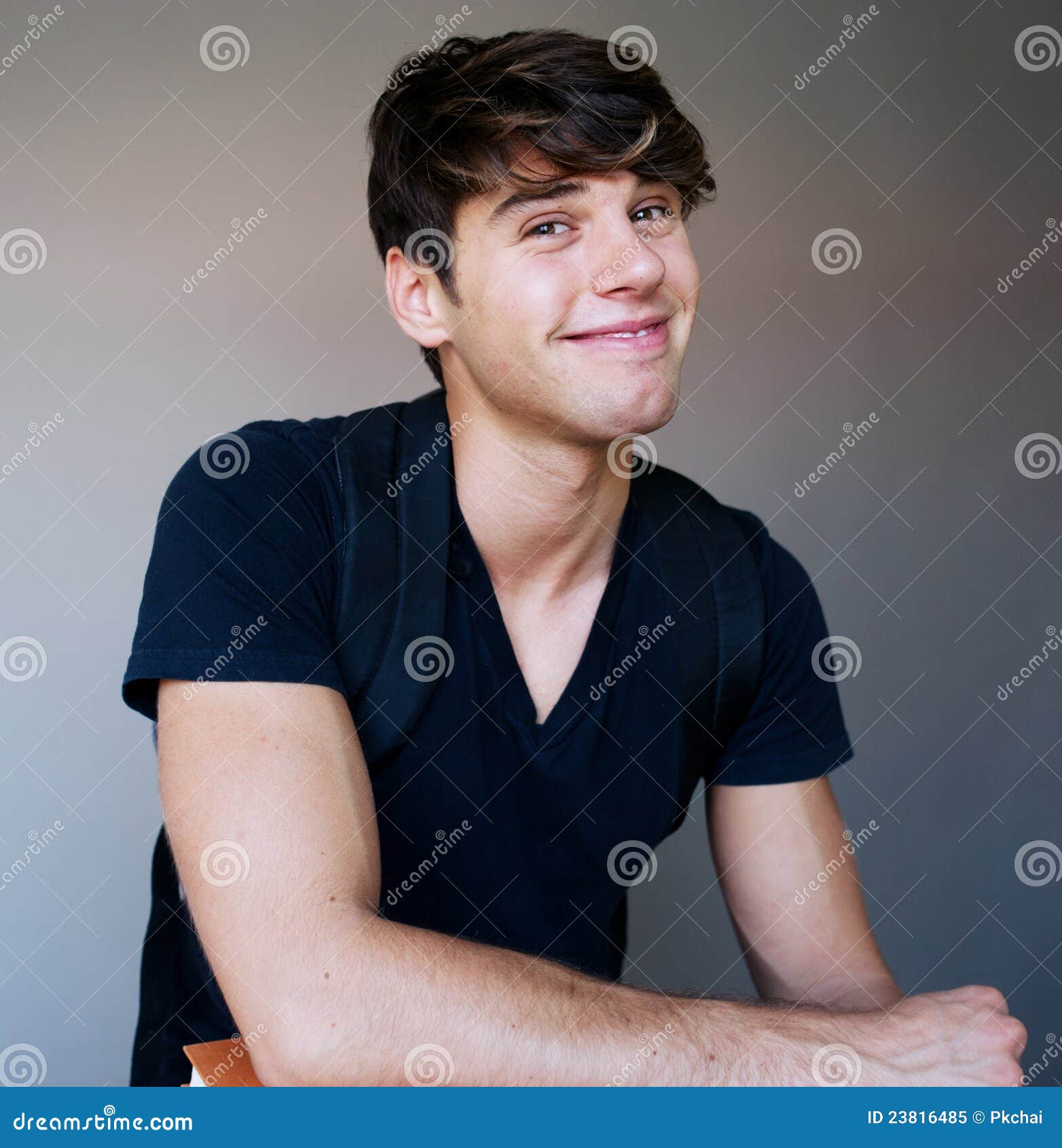 Portrait of a Young Male Student with Books Stock Image - Image of ...