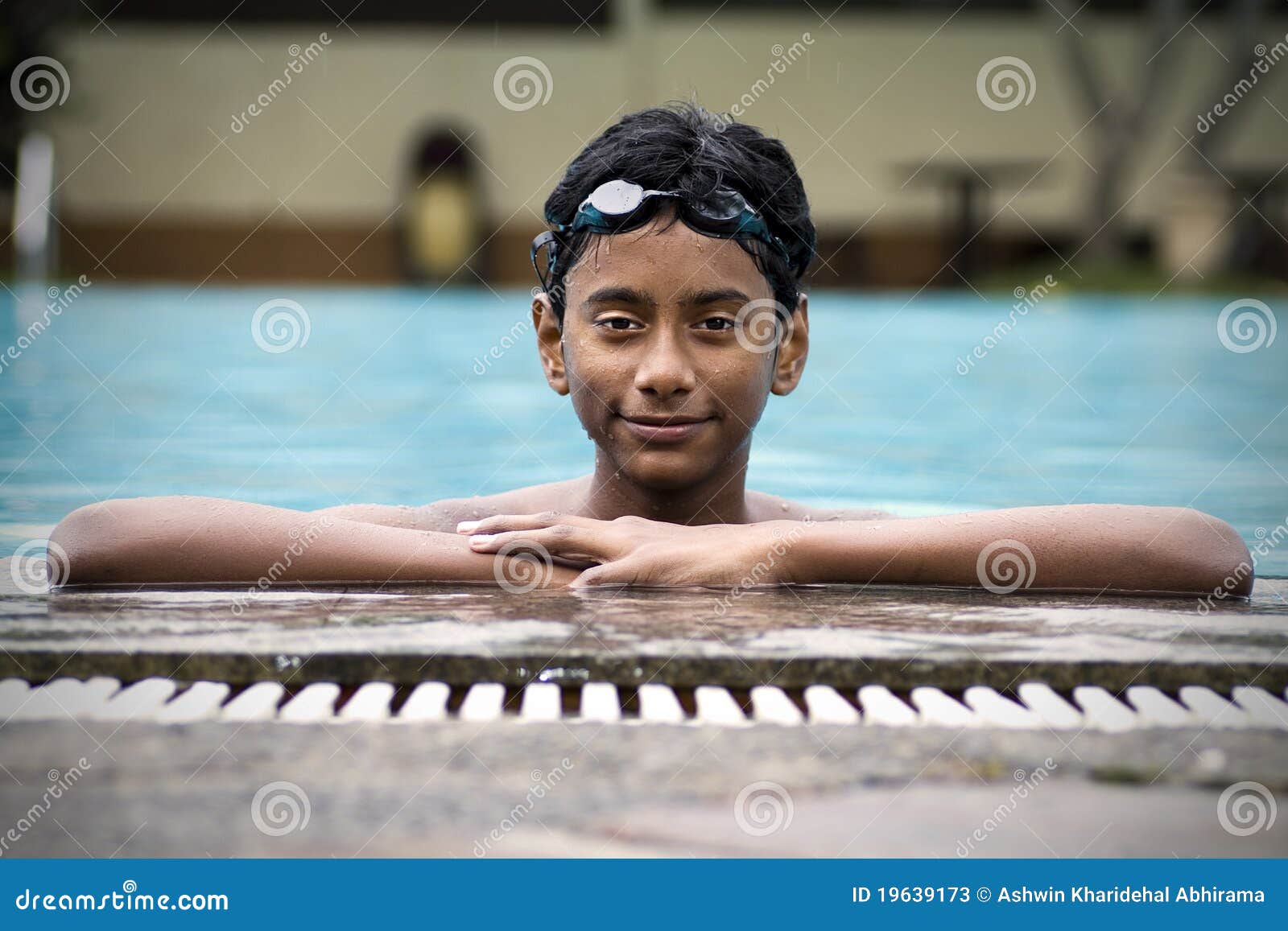 Portrait of a Young Male Swimmer Stock Image - Image of sportive ...