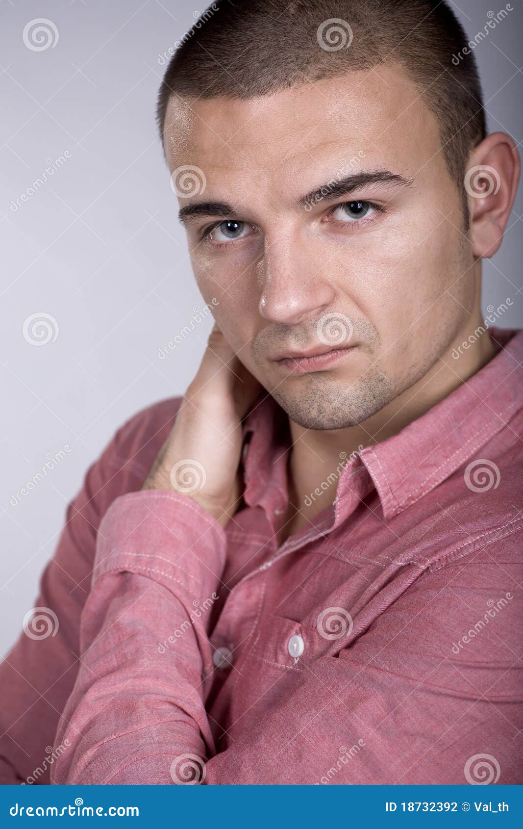 Portrait of a young man stock photo. Image of human, face - 18732392