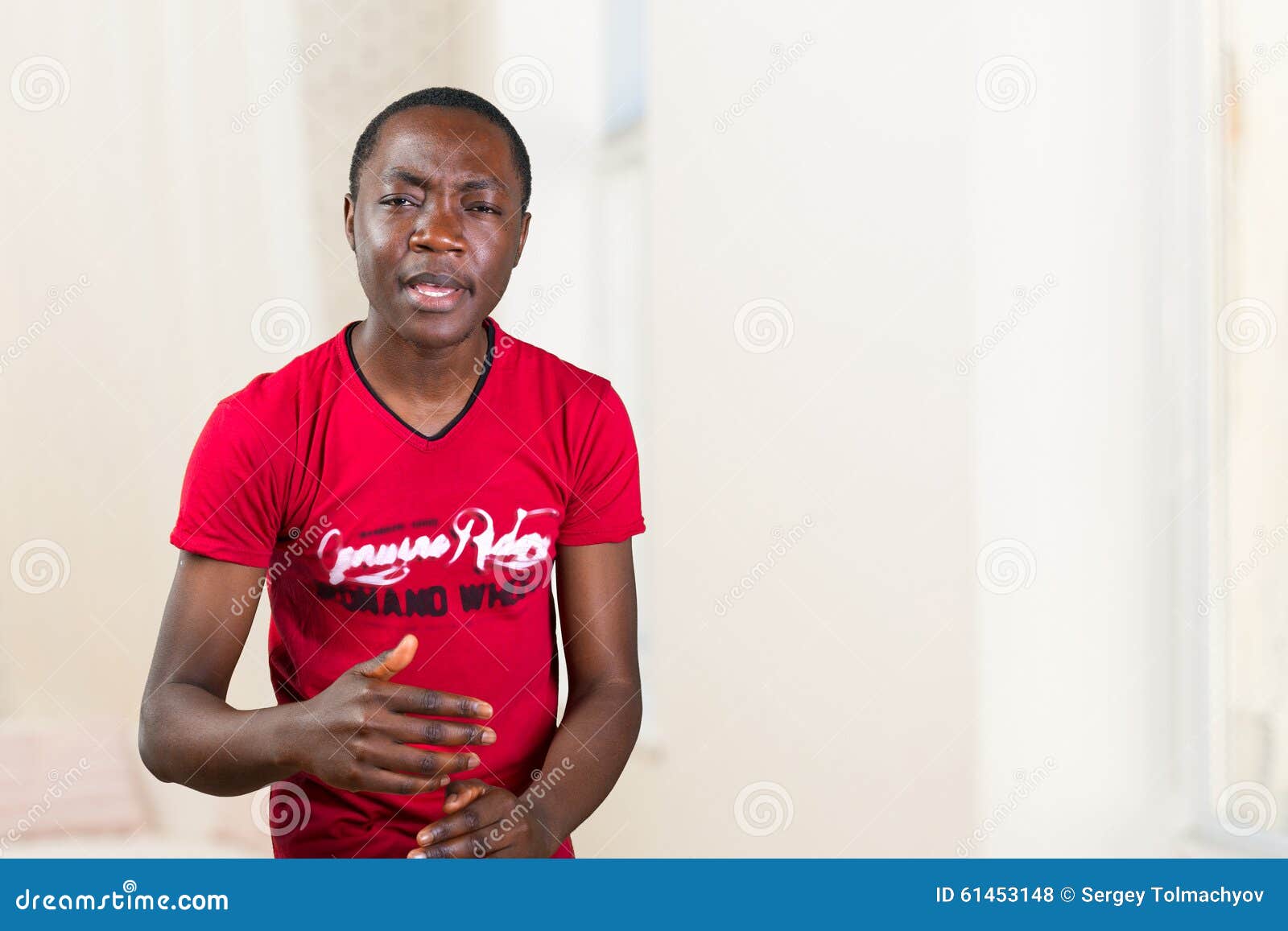 Portrait of Young Man Asking What S the Problem Stock Photo - Image of ...