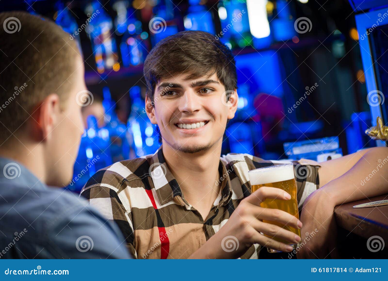 Portrait of a Young Man at the Bar Stock Photo - Image of entertainment ...