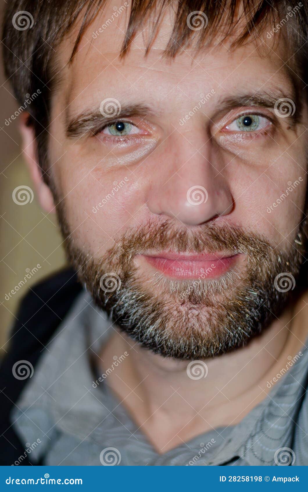 Portrait of Young Man with Beard Stock Photo - Image of mustache ...