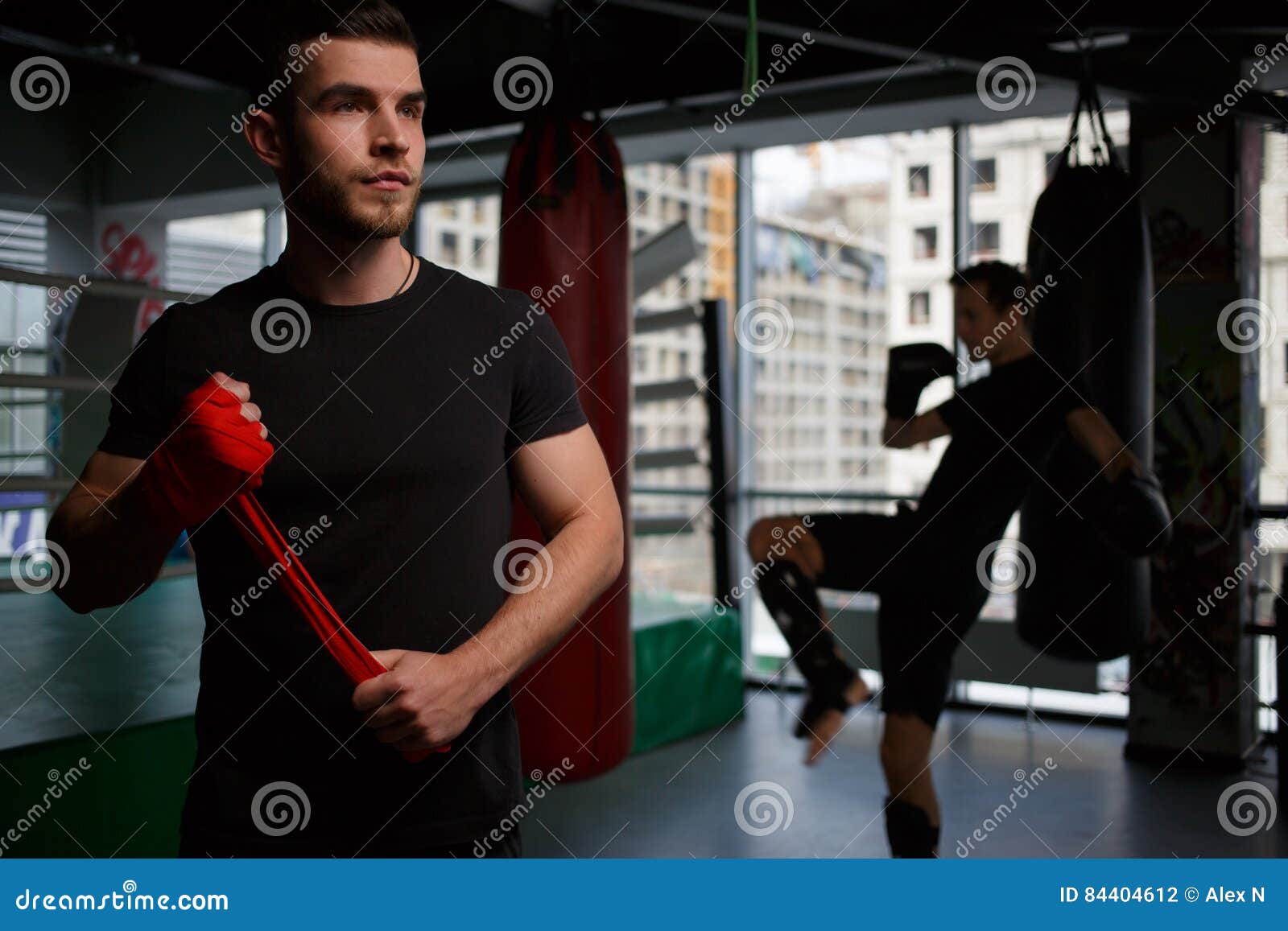 Portrait of Young Man Boxing Stock Photo - Image of masculine, adult ...