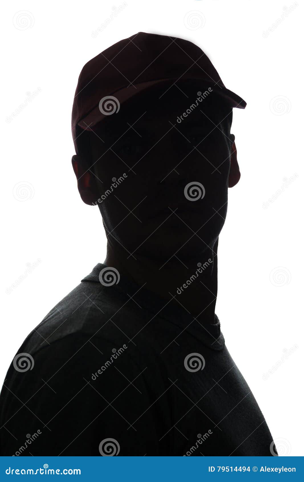 Portrait of a Young Man in Cap, Front View Stock Photo - Image of calm ...