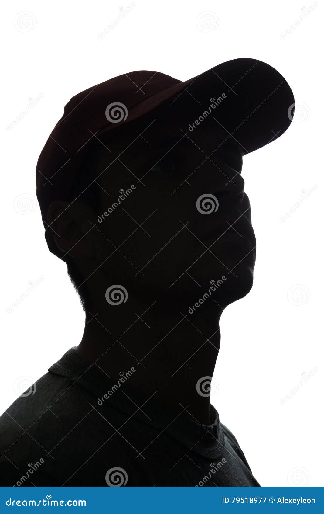 Portrait of a Young Man in Cap, Side View Stock Image - Image of ...