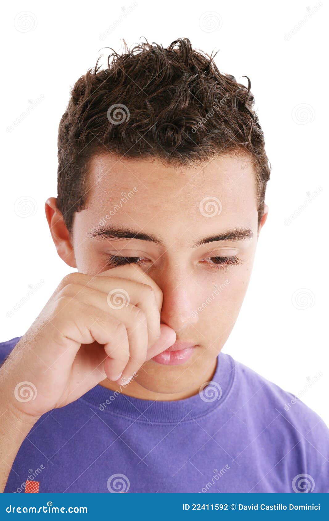 Portrait of Young Man Crying Stock Photo - Image of angry, loss: 22411592
