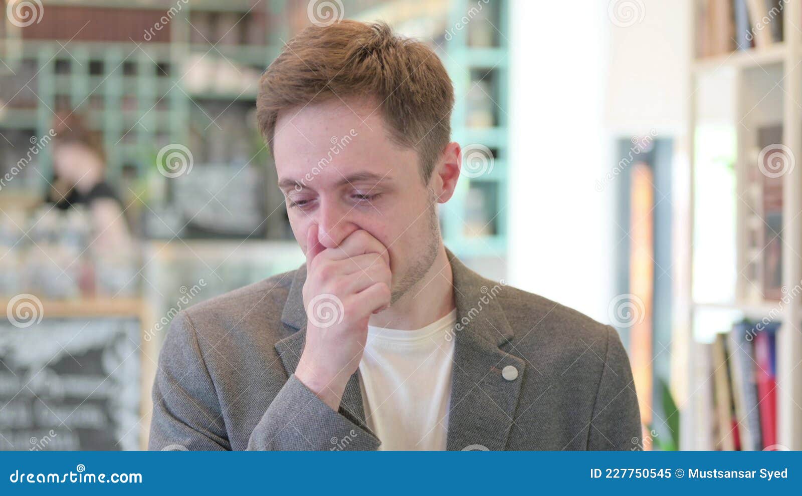 Portrait of Young Man Crying Towards the Camera Stock Image - Image of ...