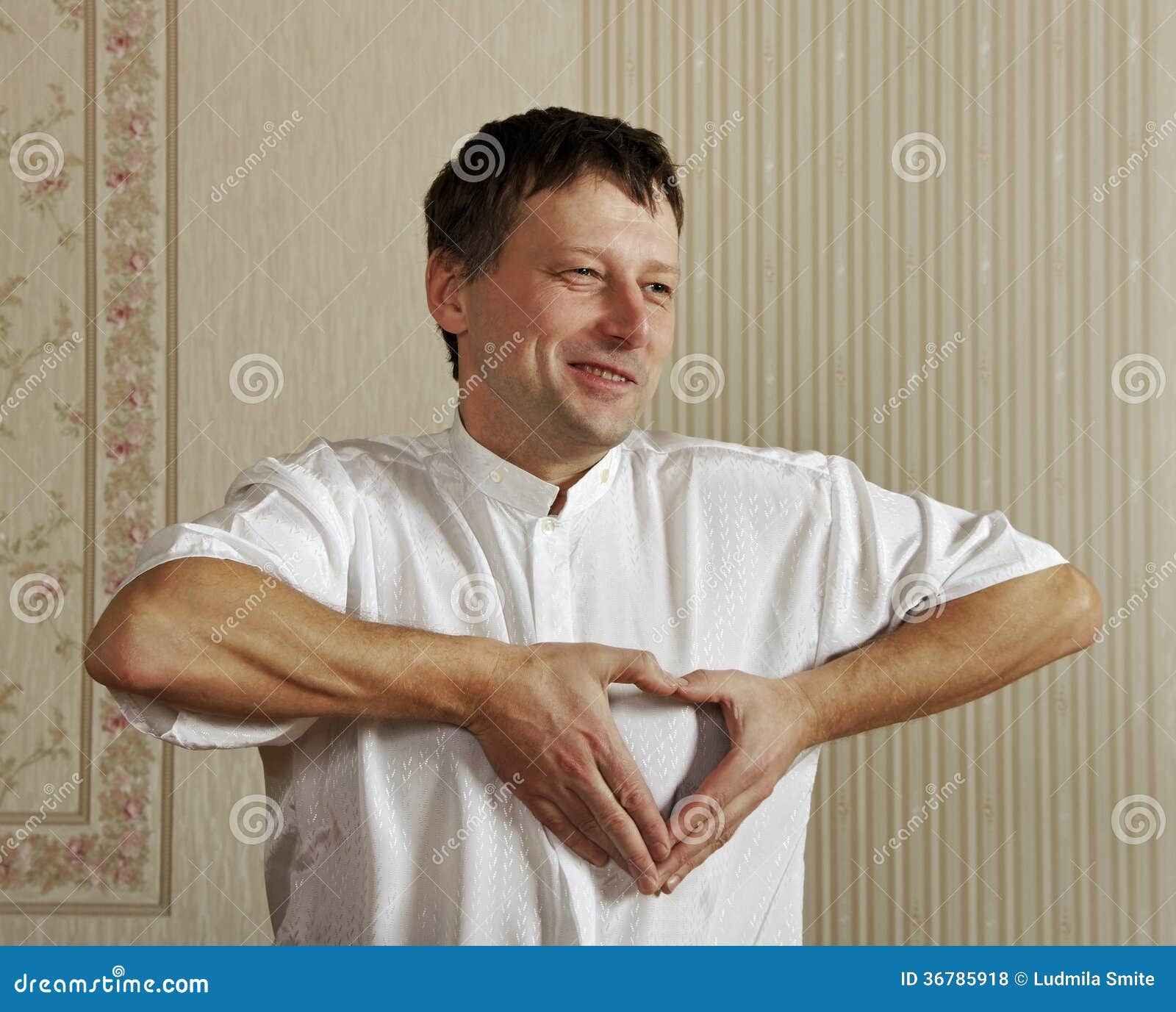 Portrait of a young man. stock photo. Image of heart - 36785918