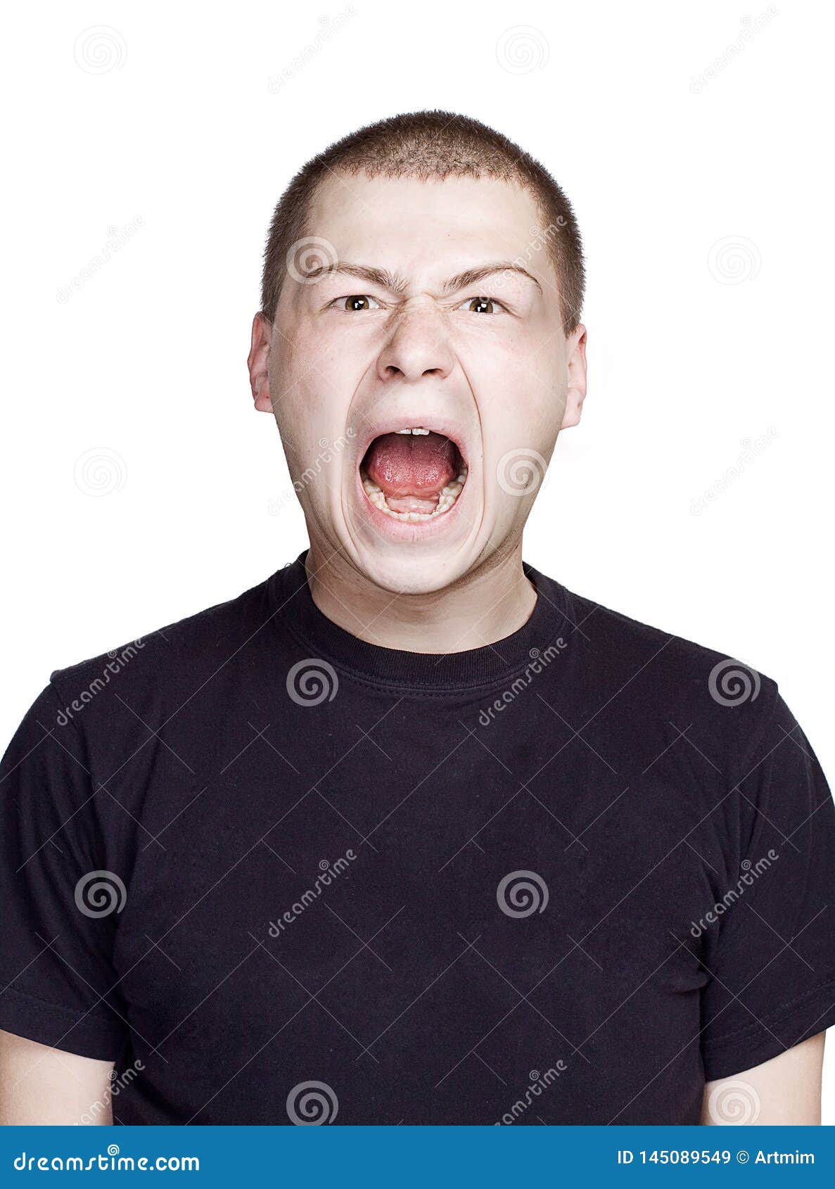 Portrait of Young Man. Facial Expression Stock Image - Image of ...