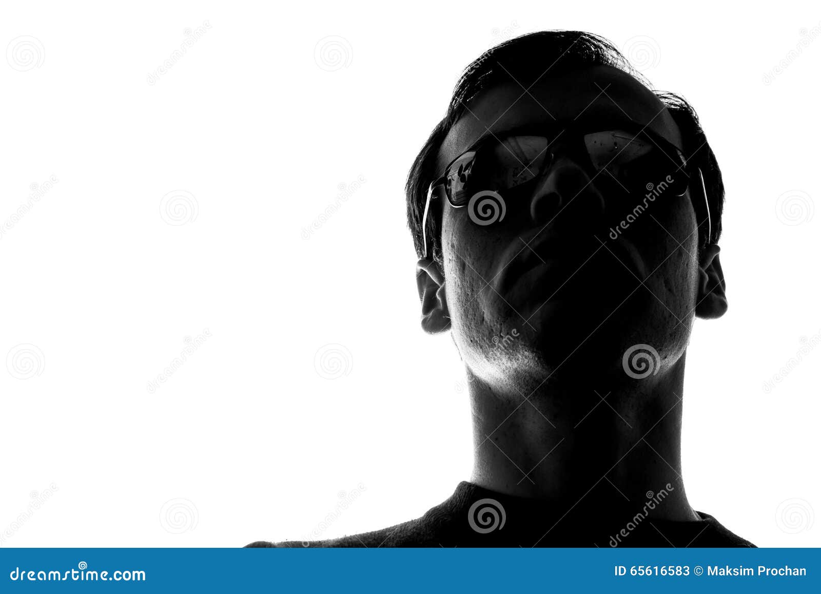 Portrait of a Young Man in Front View Stock Image - Image of thinking ...