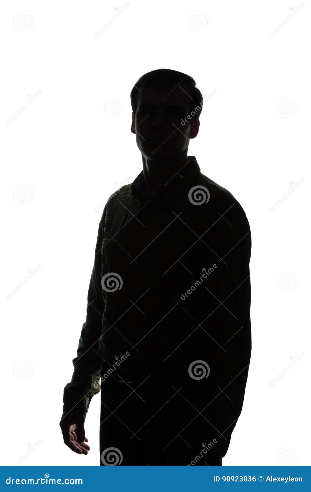 Portrait of a Young Man, Front View Stock Photo - Image of ears ...