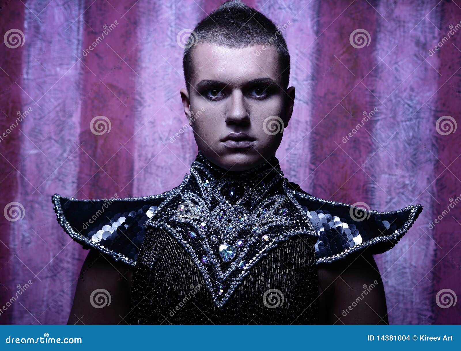 Portrait of Young Man with a Gloomy Look. Stock Photo - Image of skin ...