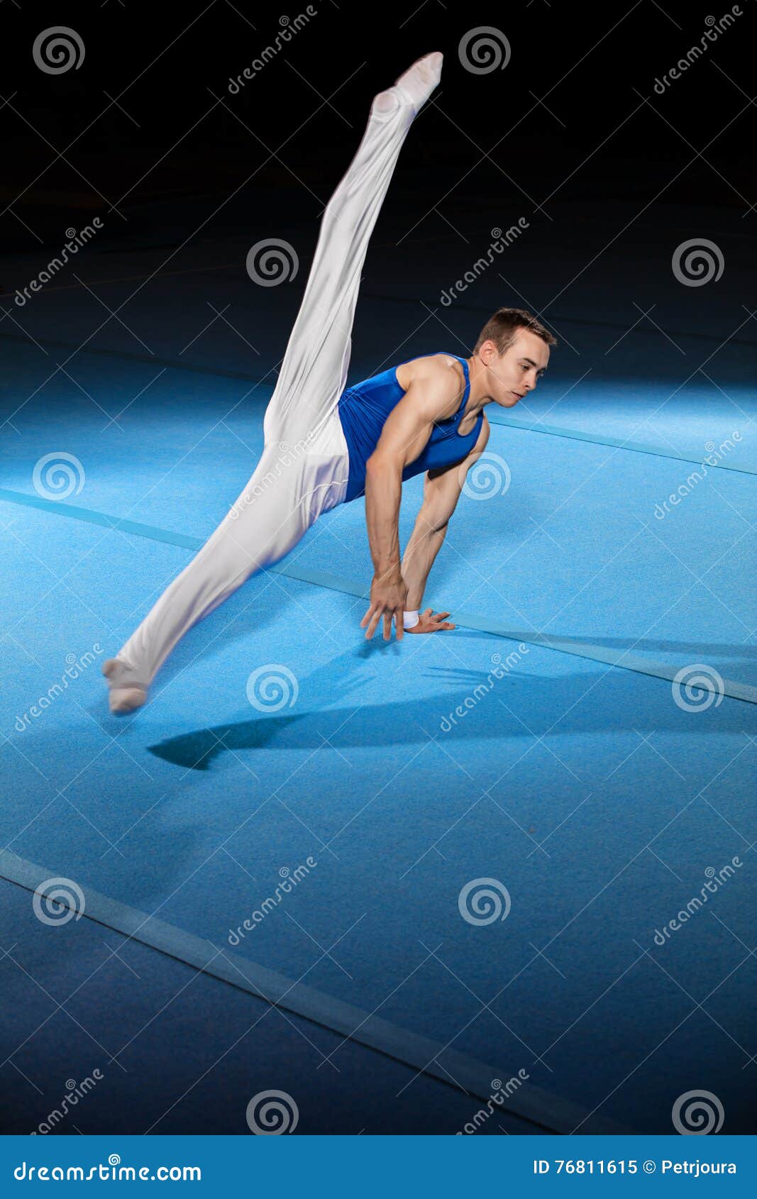 Portrait of Young Man Gymnasts Stock Image - Image of handstand ...