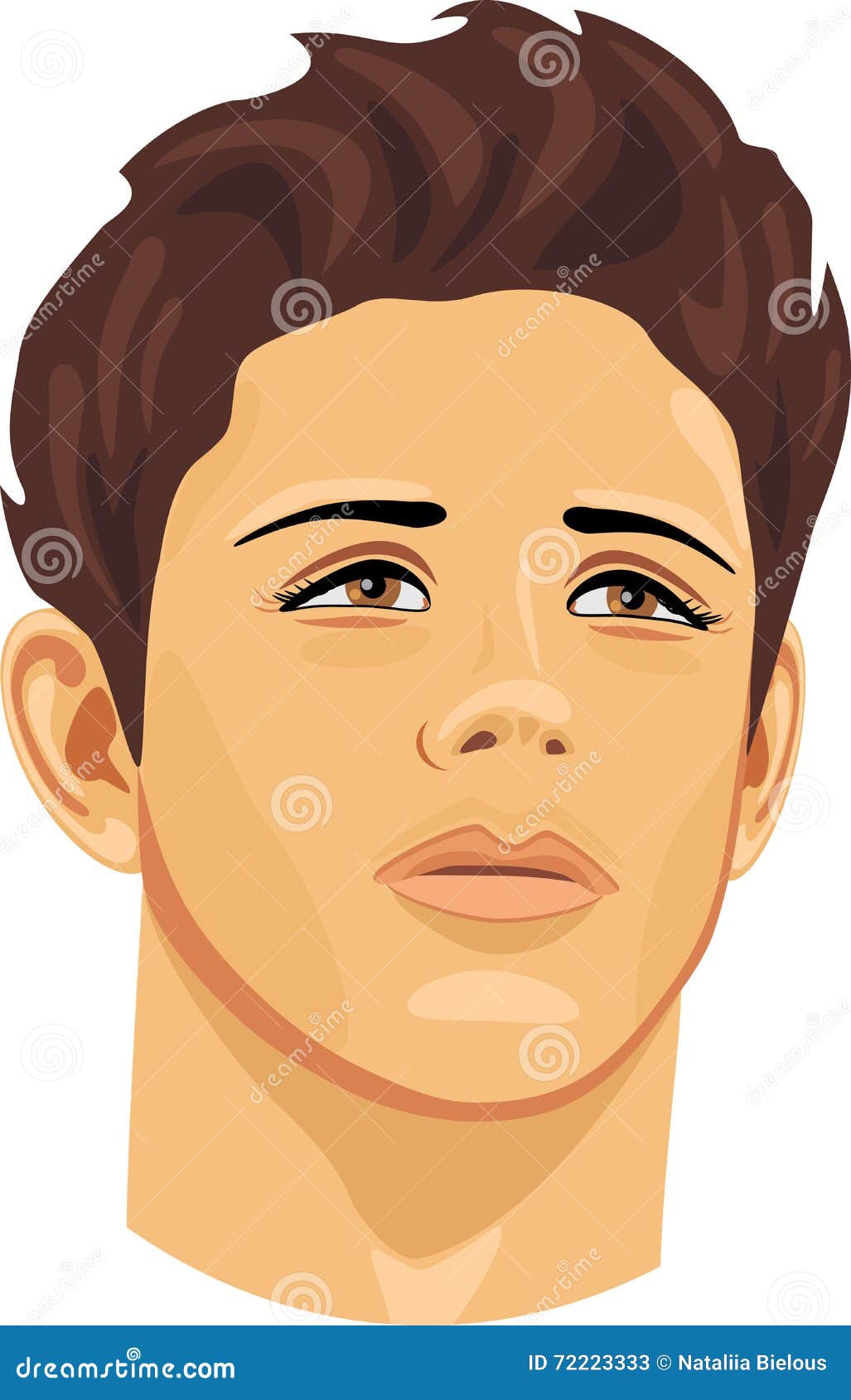 Portrait of a young man stock vector. Illustration of lifestyle - 72223333