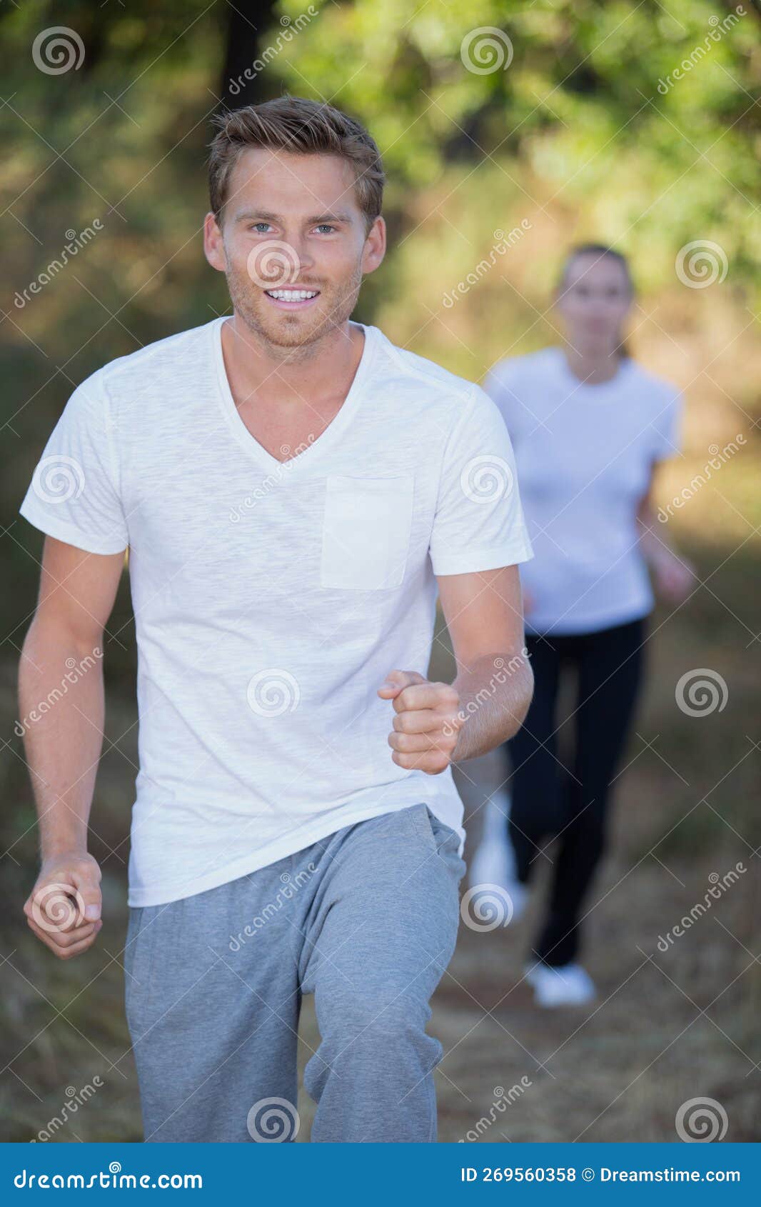 Portrait young man jogging stock photo. Image of green - 269560358