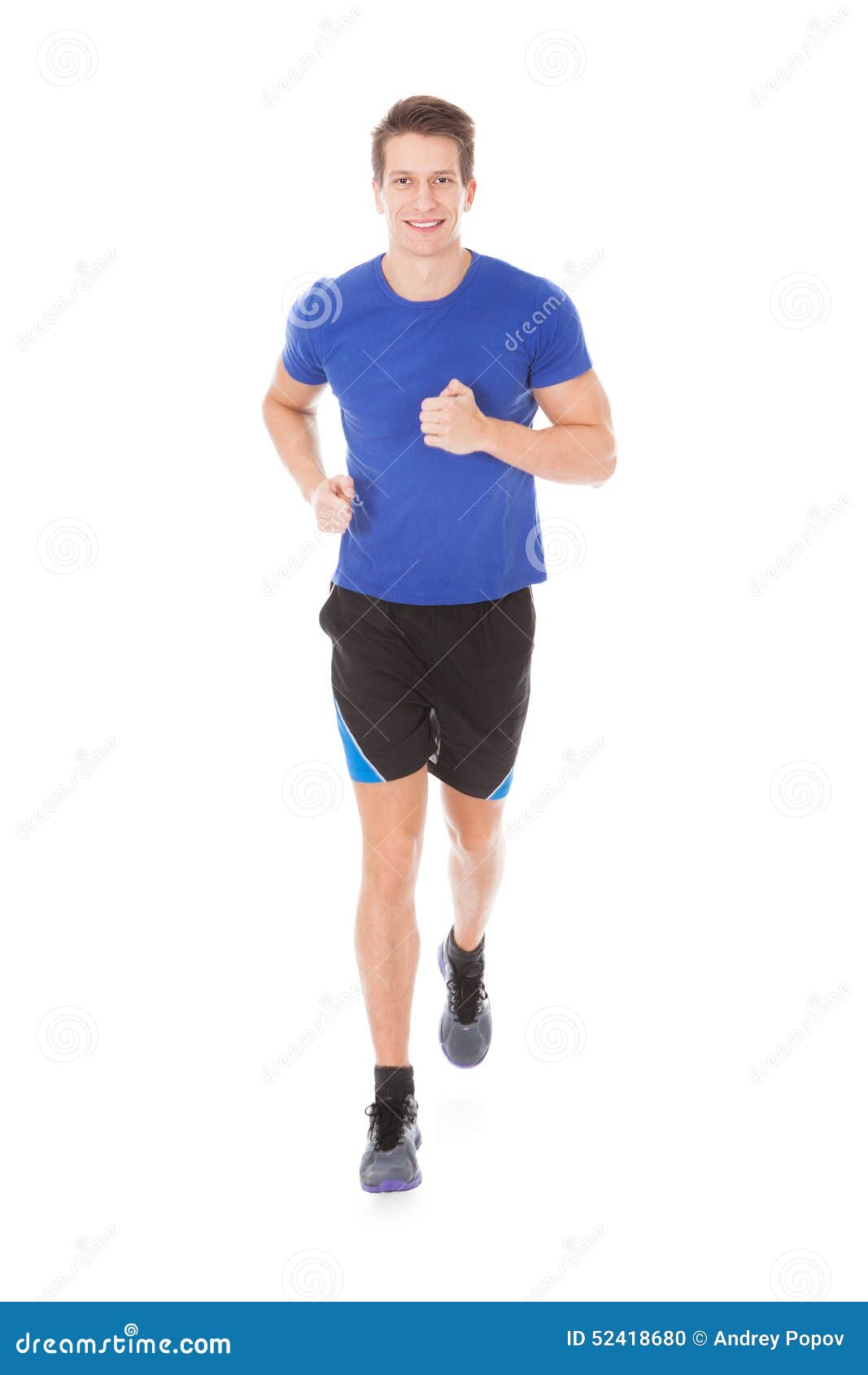 Portrait of Young Man Jogging Stock Photo - Image of handsome, marathon ...