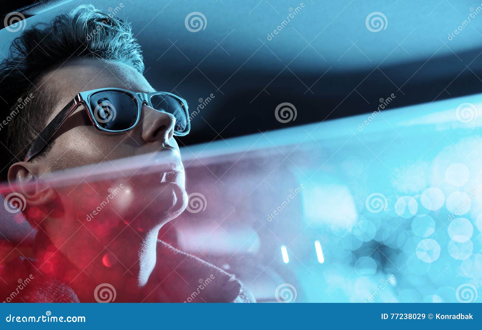 Portrait of a Young Man Looking Behind the Window Stock Image - Image ...