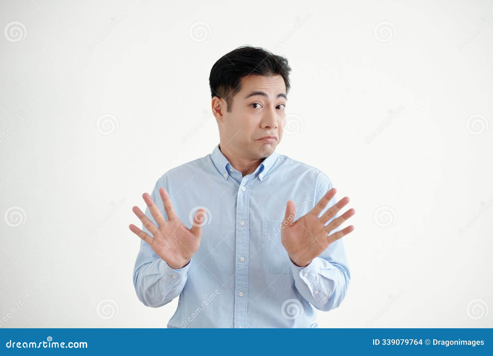 Young Man Having No Problem Stock Photo - Image of confuse, okay: 339079764
