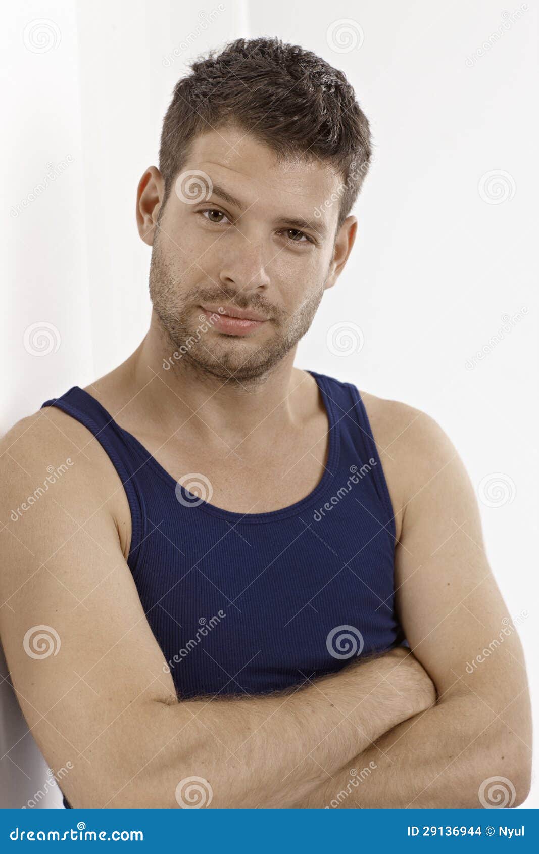 Portrait of Young Man with a Questioning Look Stock Photo - Image of ...