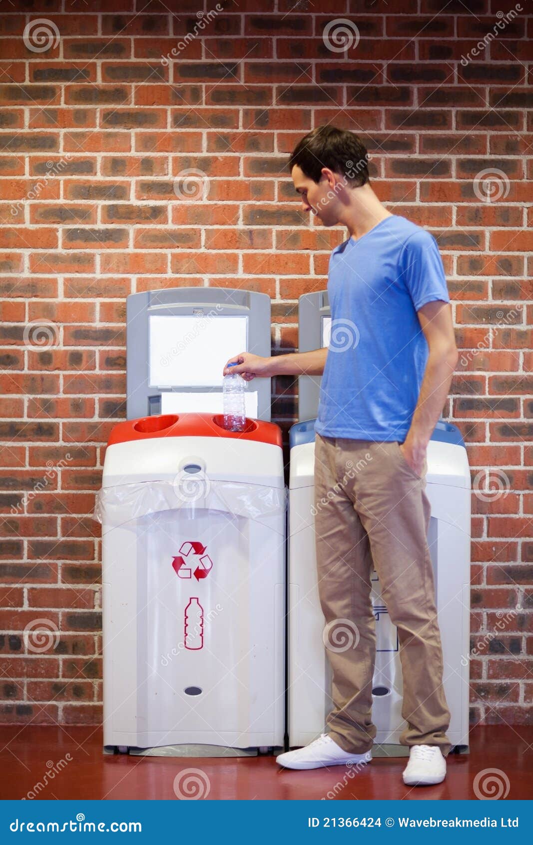 Portrait of a Young Man Recycling Stock Photo - Image of college ...