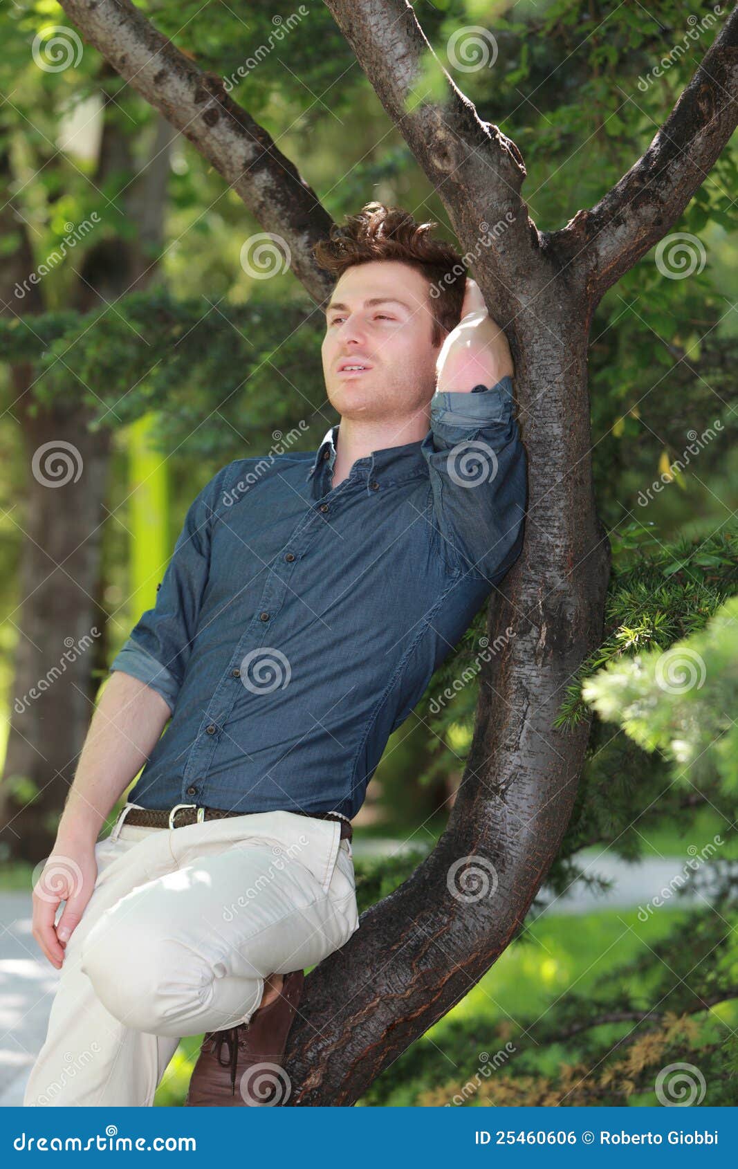 Portrait of Young Man Relaxed on Stock Photo - Image of casual, person ...