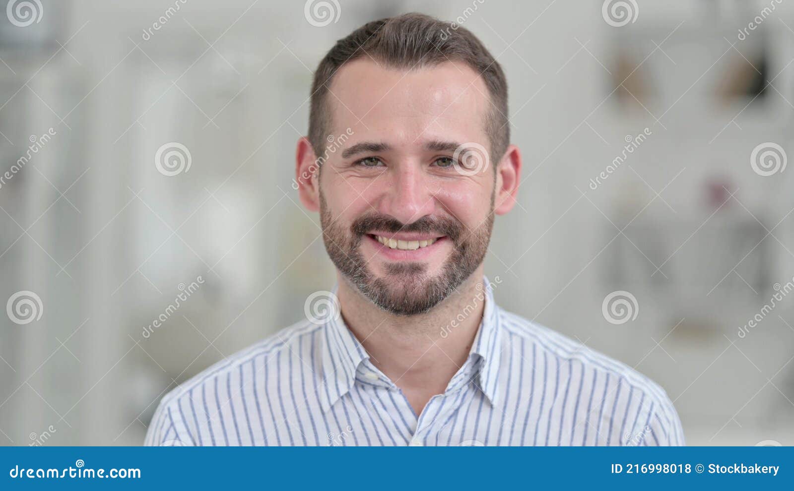 Portrait of Young Man Saying Yes by Shaking Head Stock Photo - Image of ...