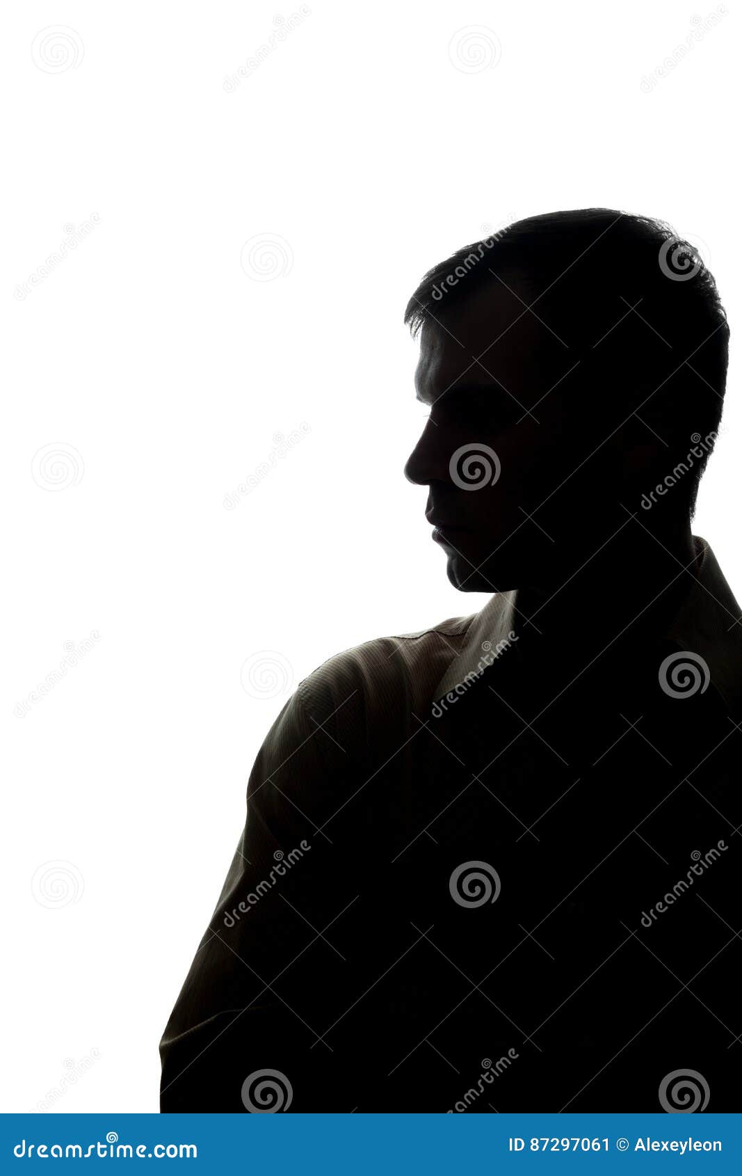 Portrait of a Young Man, Side View Stock Image - Image of neat ...