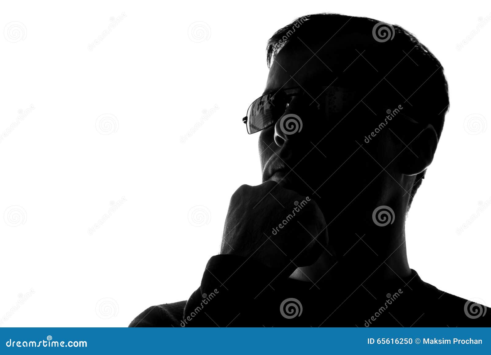 Portrait of a Young Man, Side View Stock Photo - Image of silhouette ...