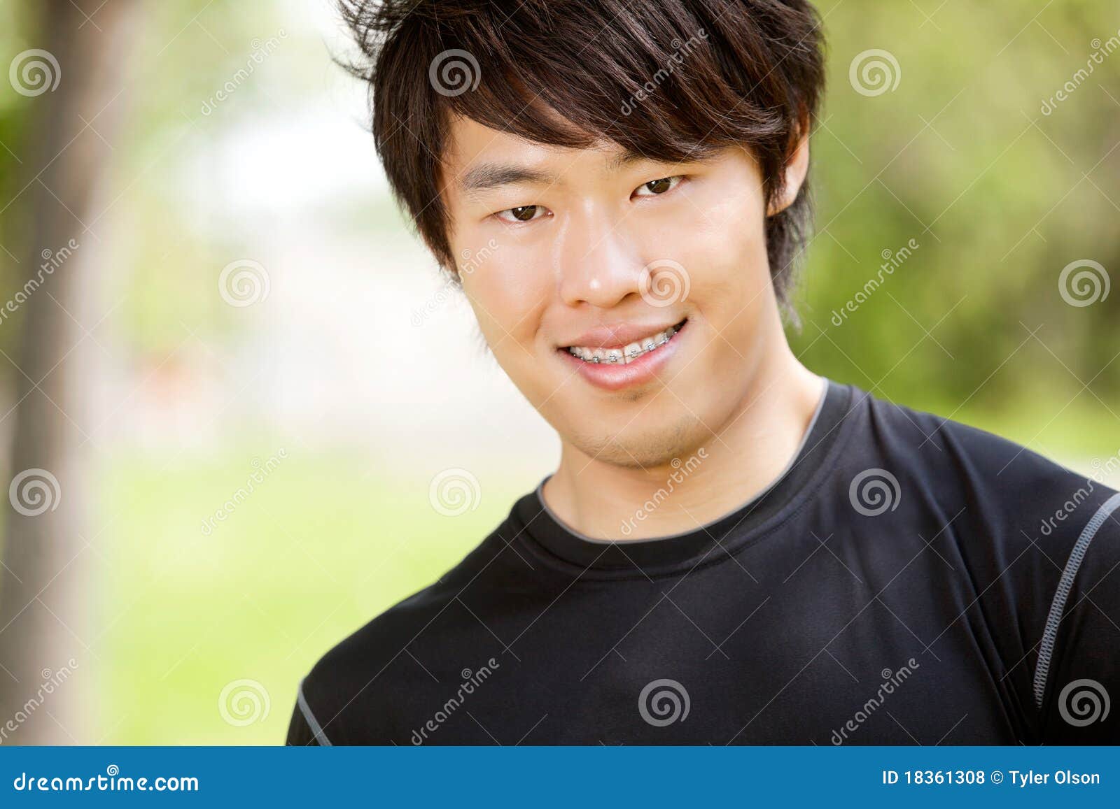 Portrait of a Young Man Smiling Stock Photo - Image of freshness, young ...