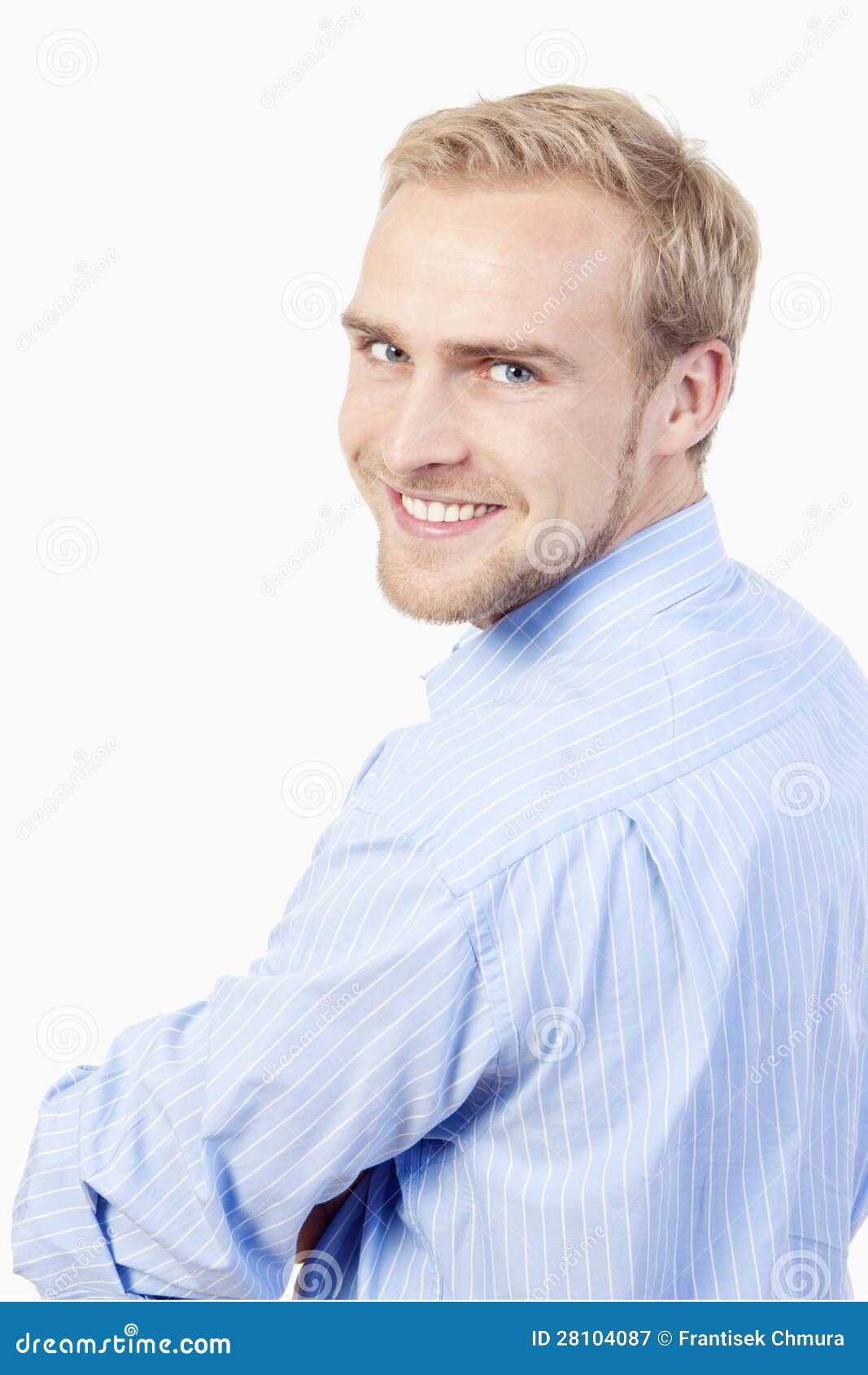 Portrait of a Young Man Smiling Stock Image - Image of eyes, handsome ...
