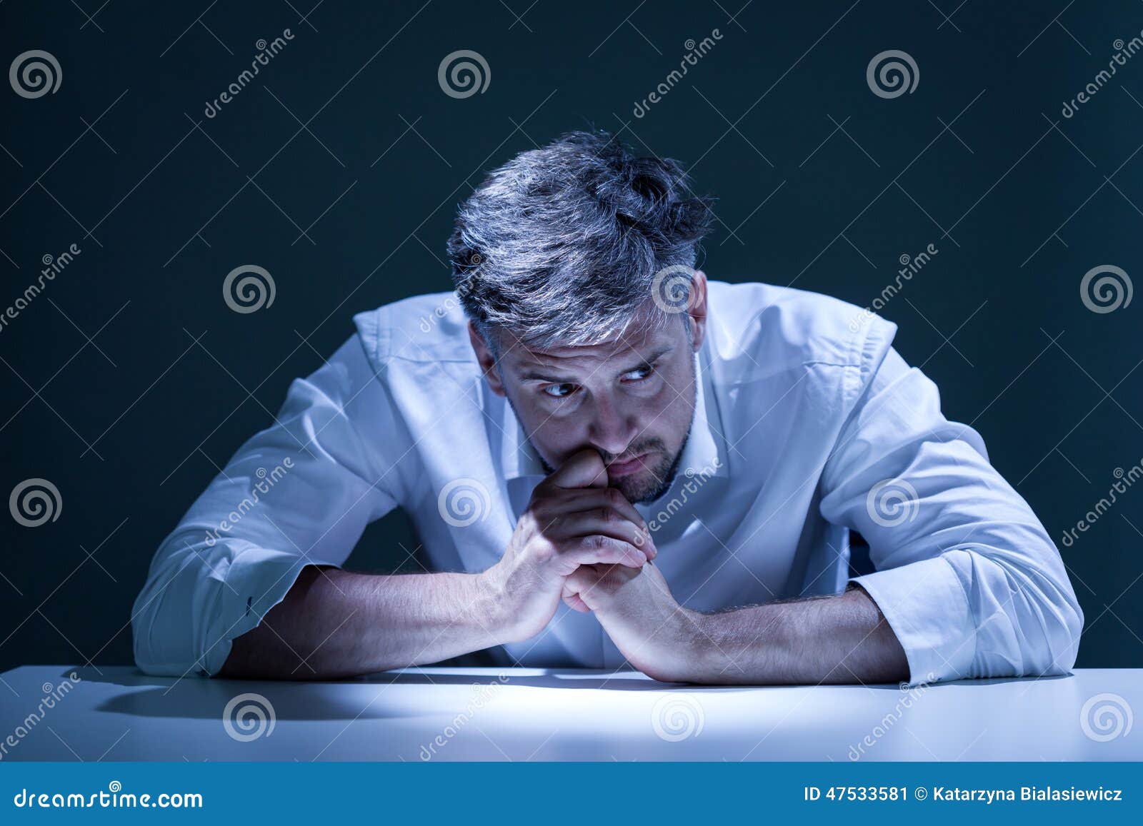 Portrait of Young Man in Sorrow Stock Image - Image of problem ...
