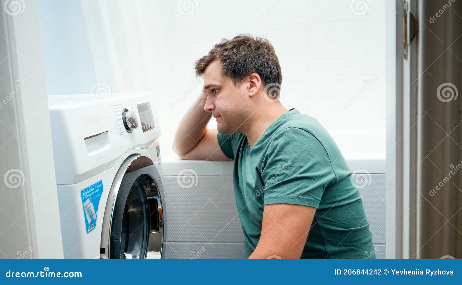 Portrait of Young Man Struggling and Getting Confused while Setting ...