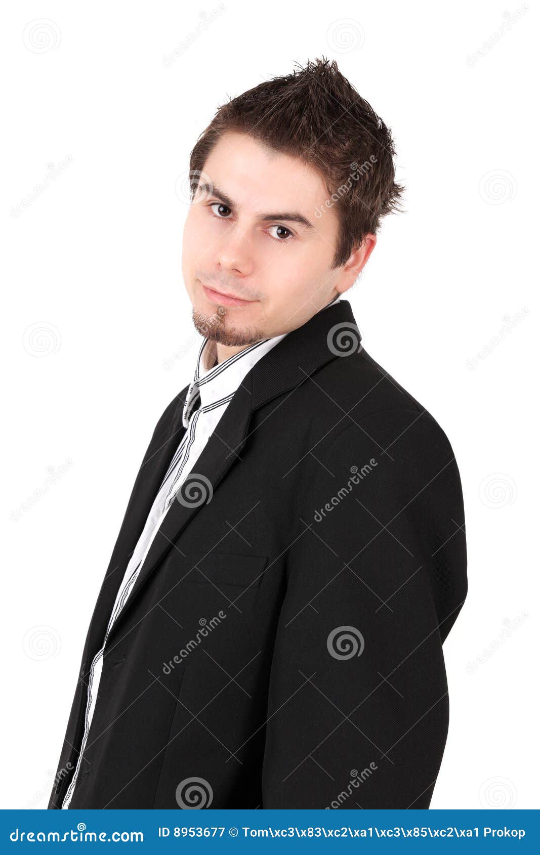 Portrait of Young Man, Studio Shot Stock Image - Image of dressed, shot ...