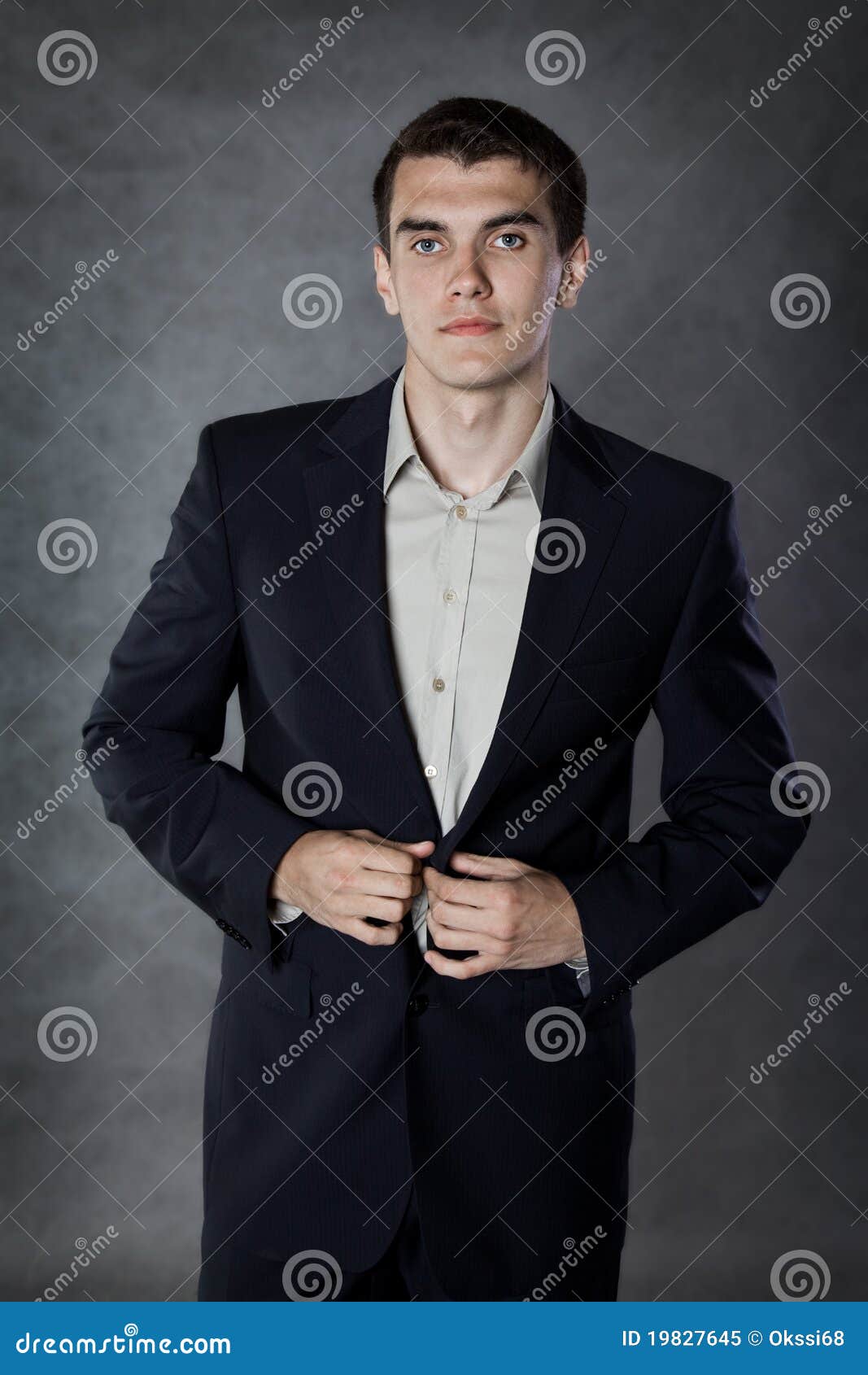 Portrait of a Young Man in a Suit Stock Image - Image of modern ...