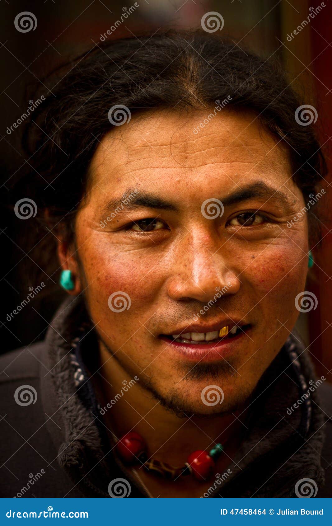 Portrait of a Young Man from Tibet Editorial Stock Image - Image of ...