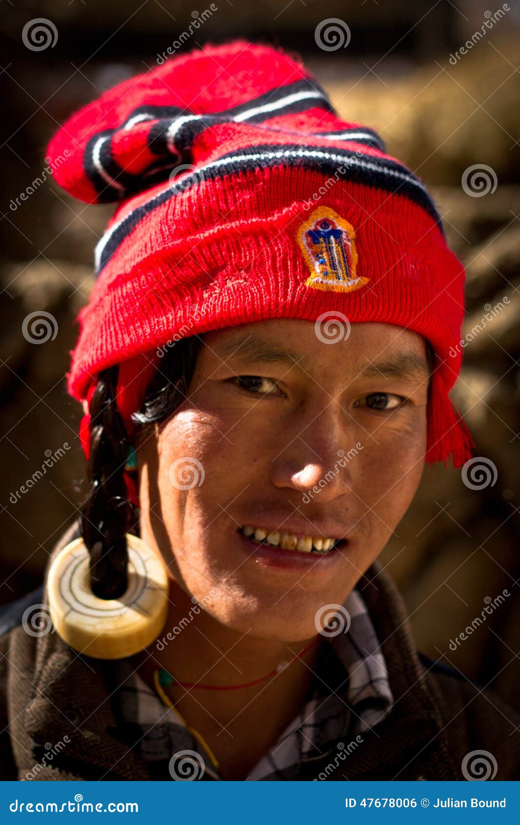 Portrait of a Young Man from Tibet Editorial Photo - Image of people ...
