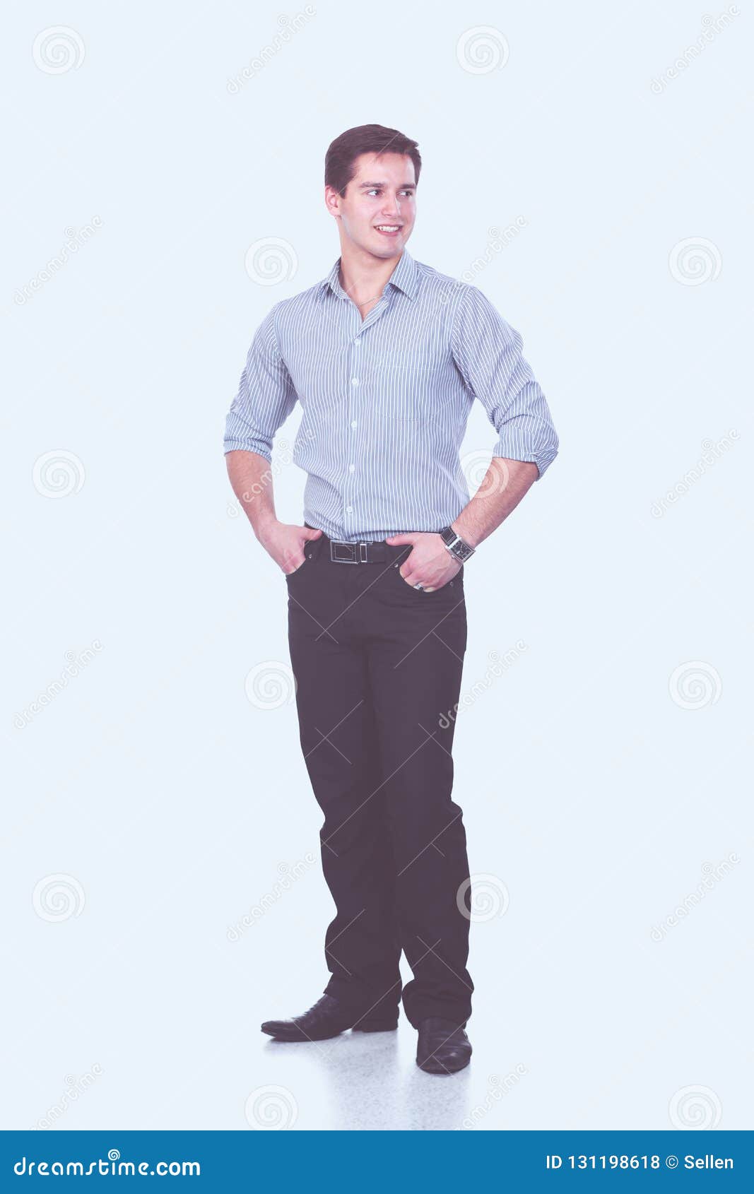 Portrait of Young Man on White Background Stock Photo - Image of ...