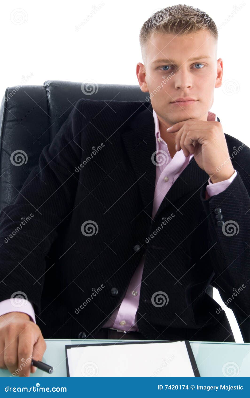 Portrait of young manager stock photo. Image of looking - 7420174