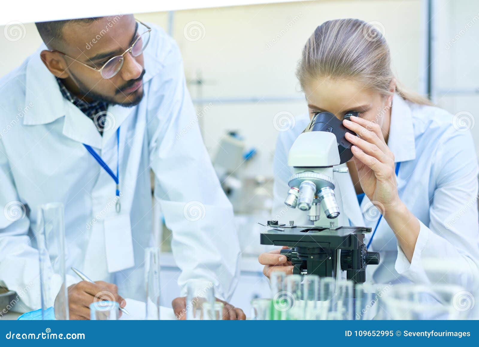 Scientists Doing Research in Lab Stock Image - Image of people ...
