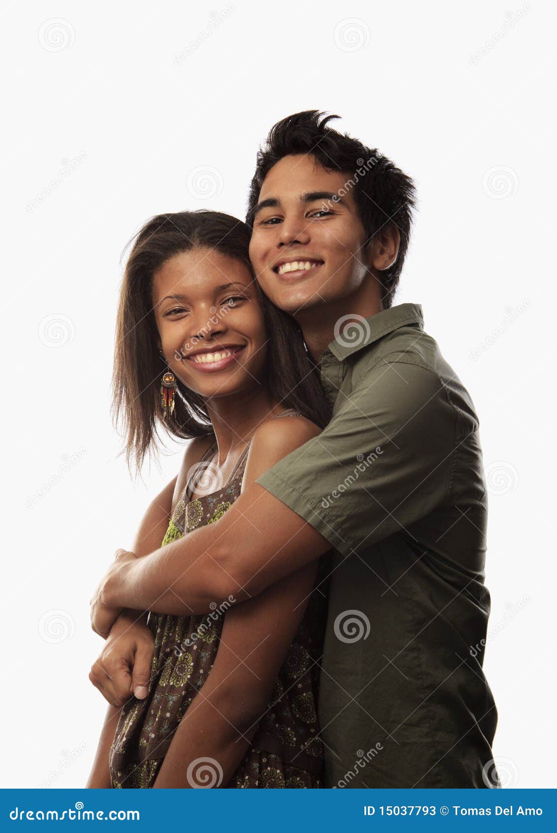 Portrait of a Young Mixed Couple Stock Image - Image of face, male ...