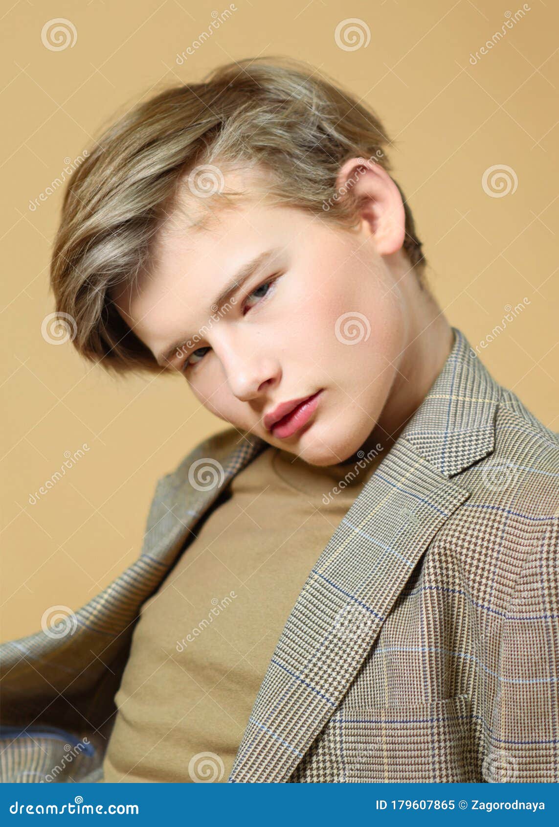 Portrait of Young Model Boy Stock Image - Image of beautiful, adorable ...