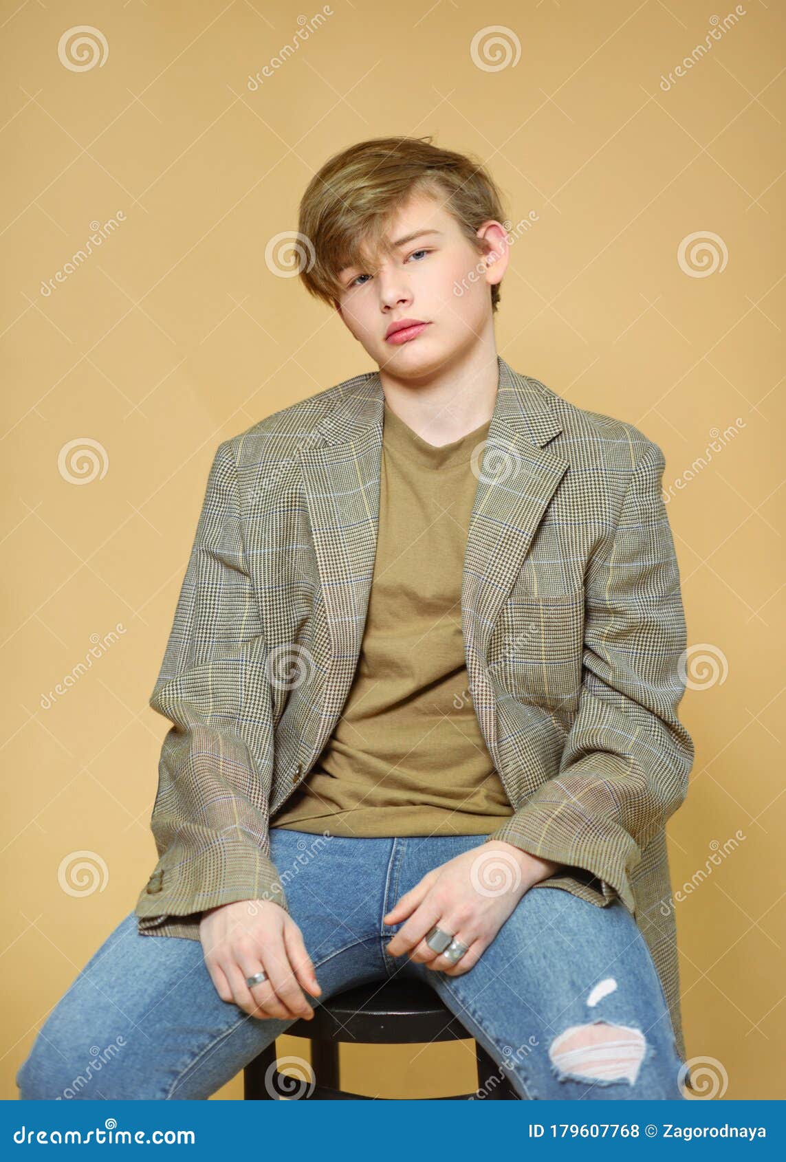 Portrait of Young Model Boy Stock Photo - Image of clothes, adorable ...