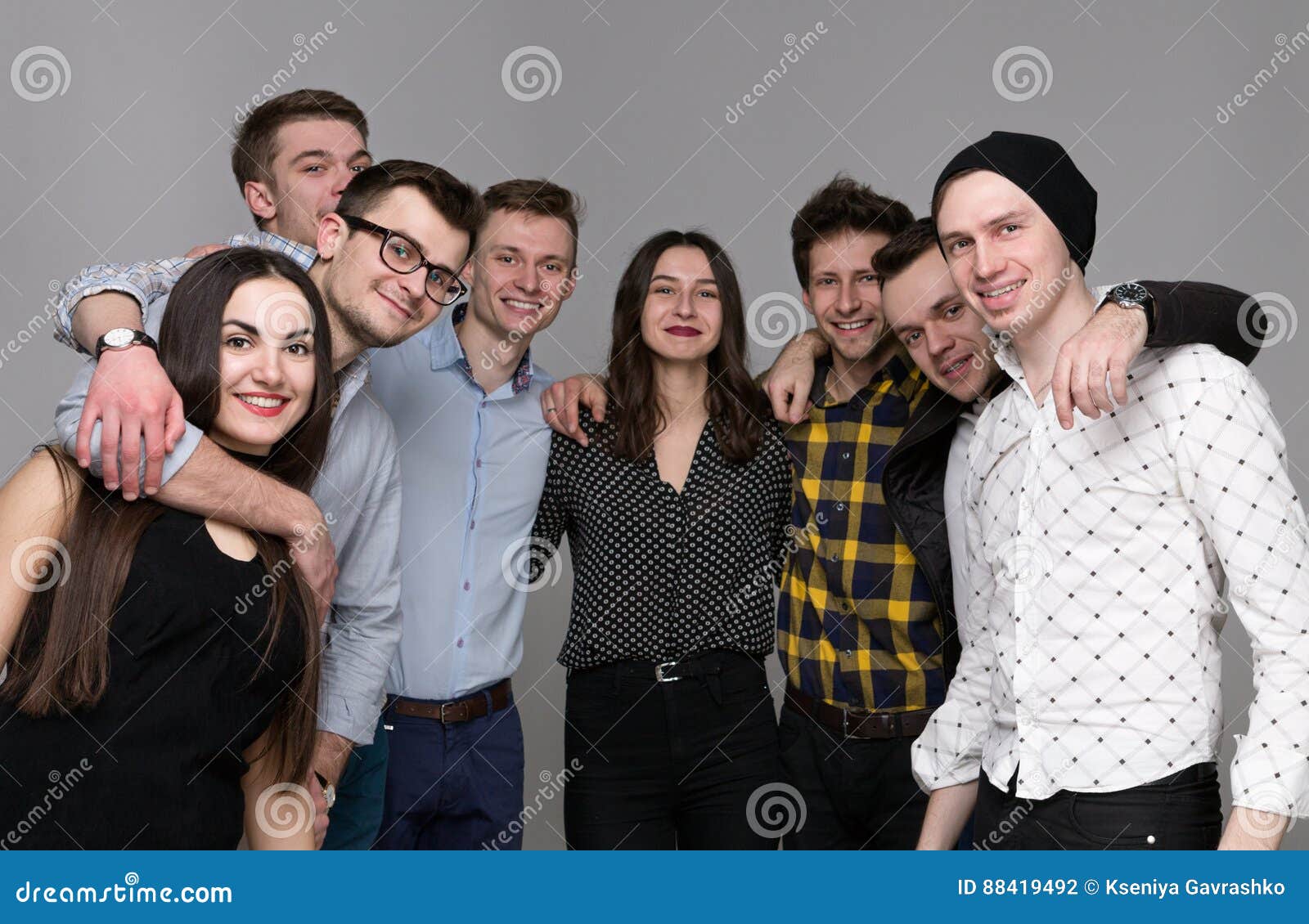 Portrait of Young Modern People Together Stock Photo - Image of ...